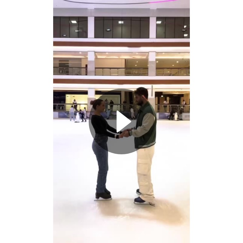 Ice Skating Fail & Recovery: A Couple's Fun Moment on the Rink | Video ...