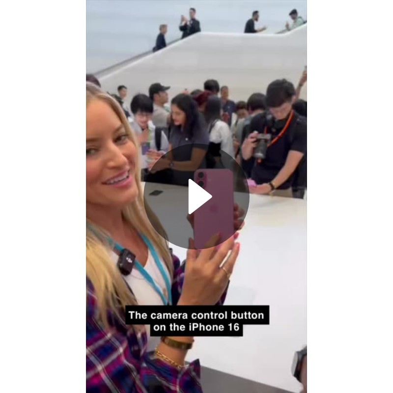 The camera control button on the iPhone 16 | Spotlight on Snapchat