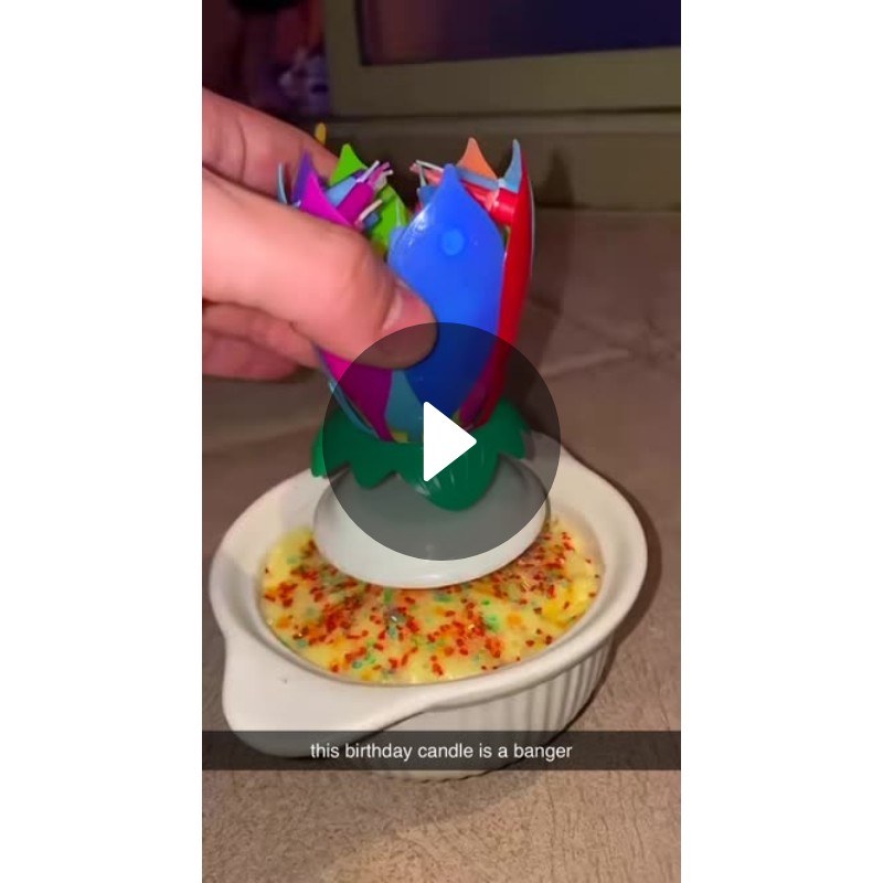 this birthday candle is a banger | Spotlight on Snapchat