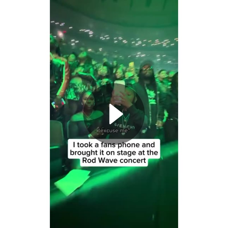 Rod Wave (@therealrodwave) | Person using smartphone at a show. | Spotlight