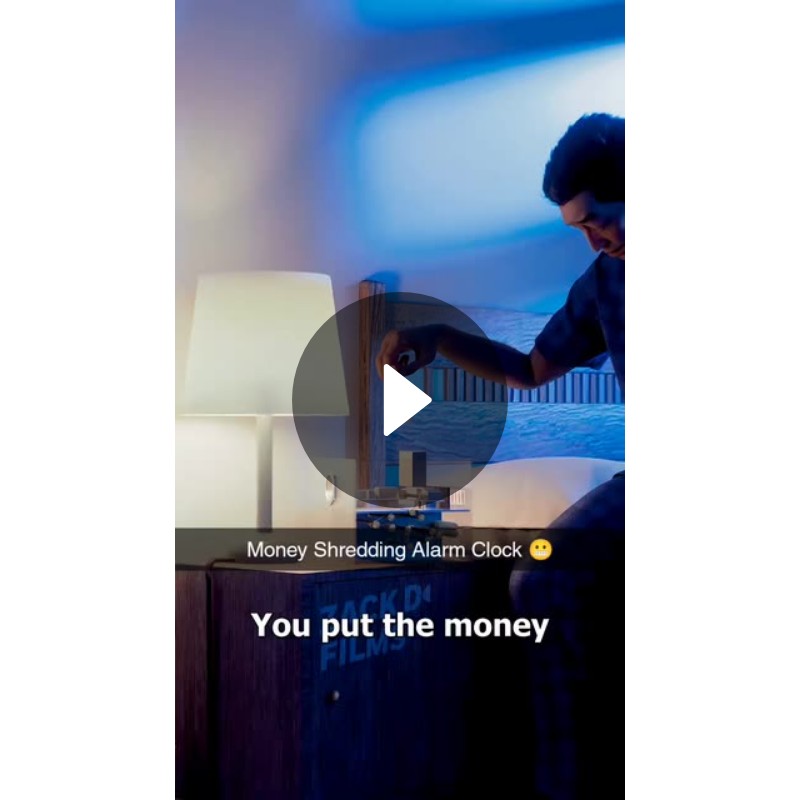 Money Shredding Alarm Clock 😬 | Zack D. Films (@zack.dfilms) | Spotlight