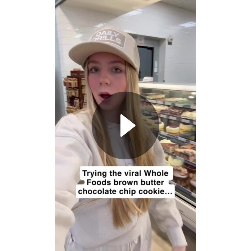 Trying the viral Whole Foods brown butter chocolate chip cookie ...