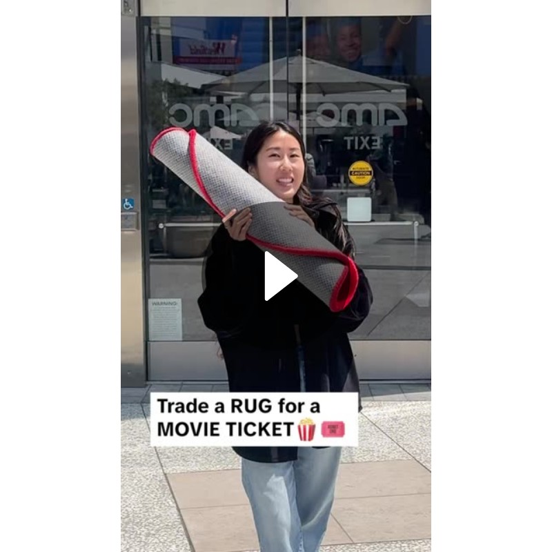 SIMJI's Viral Rug-for-Movie-Ticket Challenge at AMC | Video by SIMJI ...
