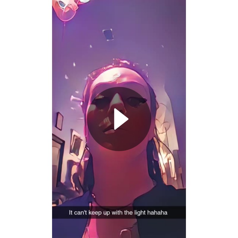It can't keep up with the light hahaha | Spotlight on Snapchat