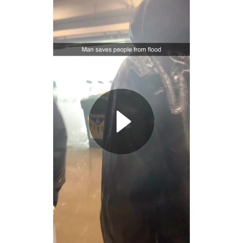 Man saves people from flood | Spotlight on Snapchat