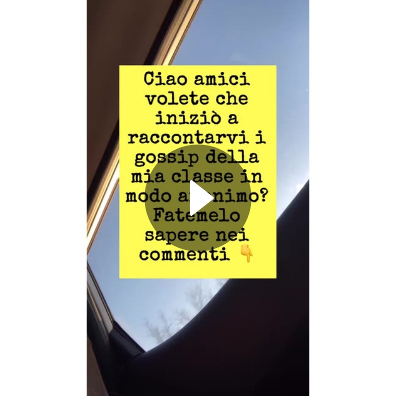Ciao amici volete che iniziò a raccontarvi i gossip della mia classe in ...
