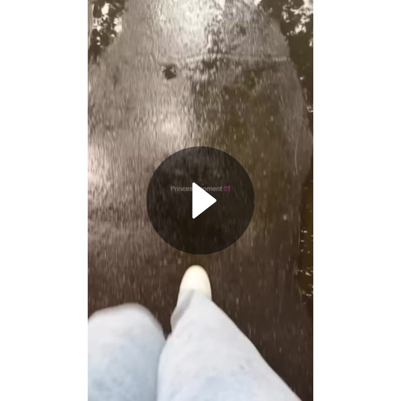 Blake Robbins' 'Princess Moment' Walk Through Rainy Puddle | Video by ...