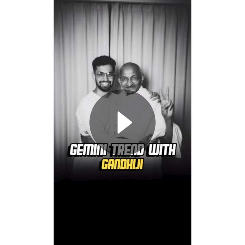 Gemini Trend Ft. Gandhiji 🧓🏻#trend #gandhiji | The Kurta Guy ...