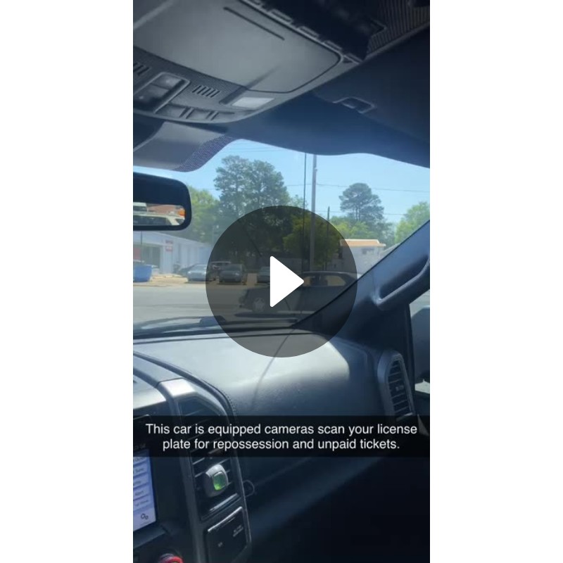 This car is equipped cameras scan your license plate for repossession ...