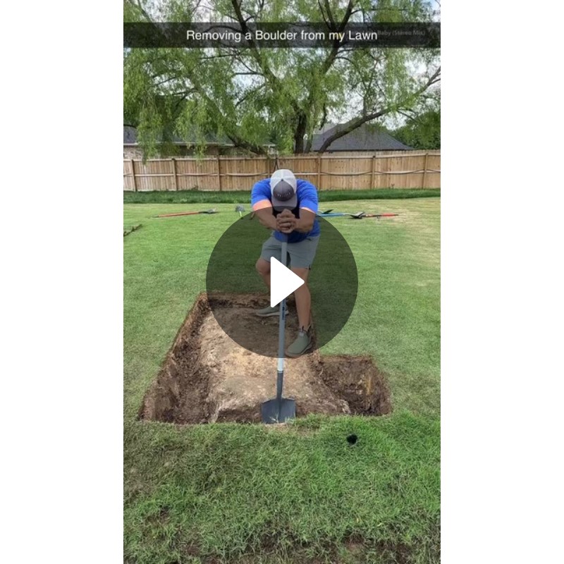 Removing a Boulder from my Lawn | Spotlight on Snapchat