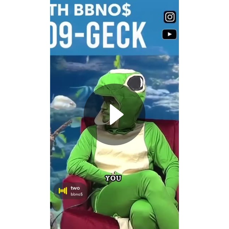 BBNO$ Talks Life Experiences & Game Strategy in Frog Costume | Video by ...