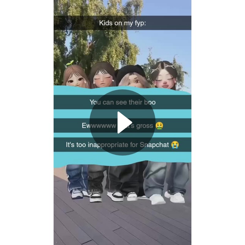 Kids on my fyp: | You can see their boo | Ewwwwww that's gross 🤮 | It's ...