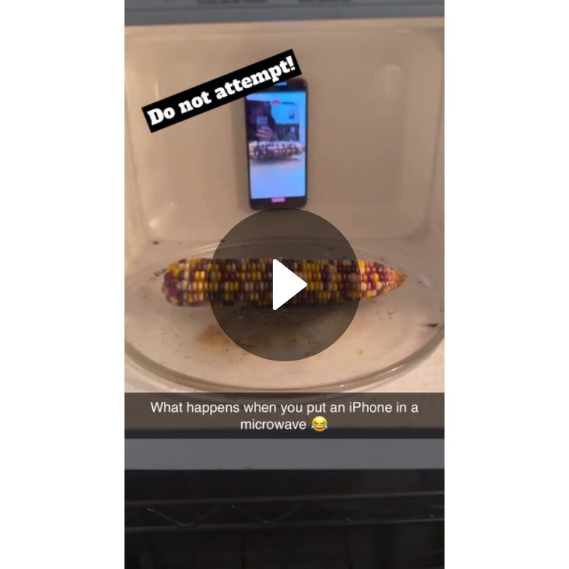 What happens when you put an iPhone in a microwave 😂 | Do not attempt ...
