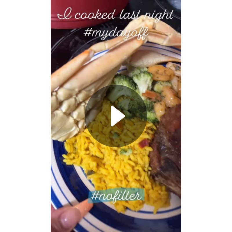 I cooked last night #mydayoff | #nofilter | Spotlight on Snapchat