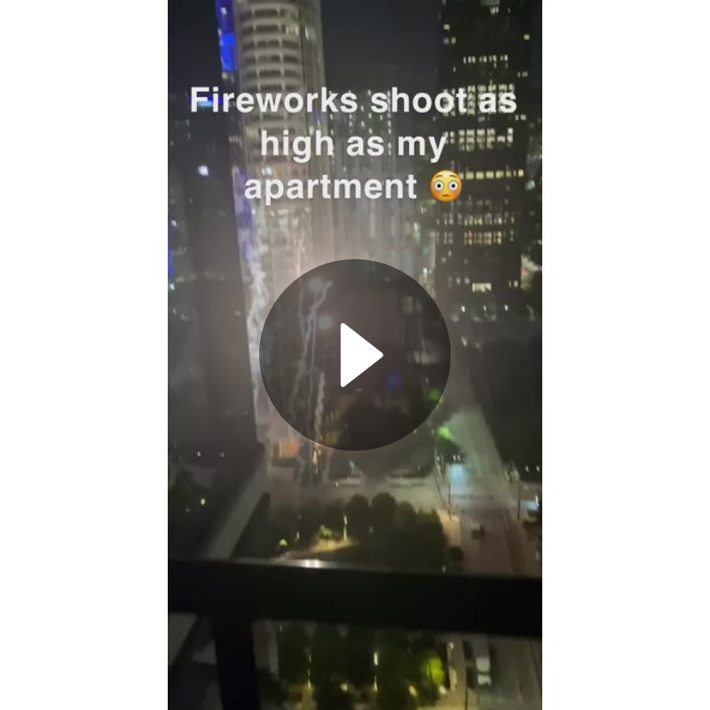 Fireworks shoot as high as my apartment 😳 | Spotlight on Snapchat