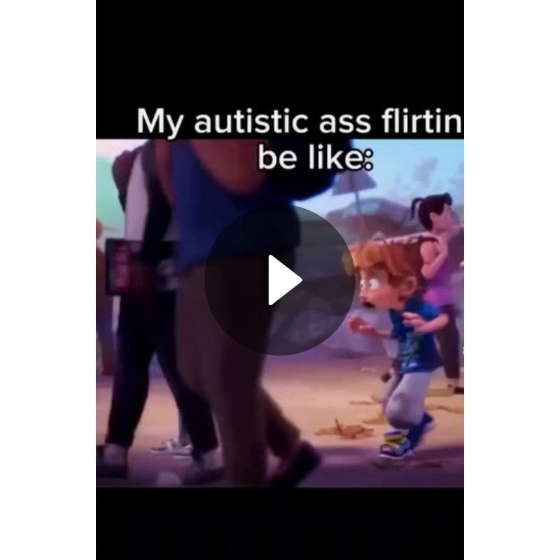 Animated meme about autistic flirting humor. | CALEB💯🔥 (@swannymans ...