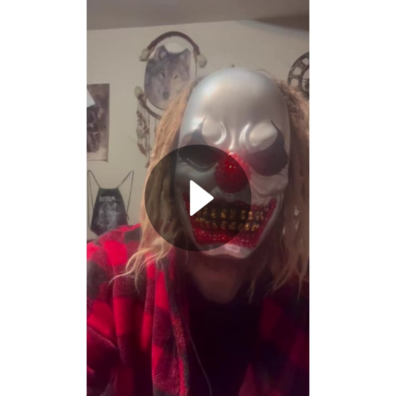 Creepy clown face mask for Halloween. | Shawn Wisnasky ...